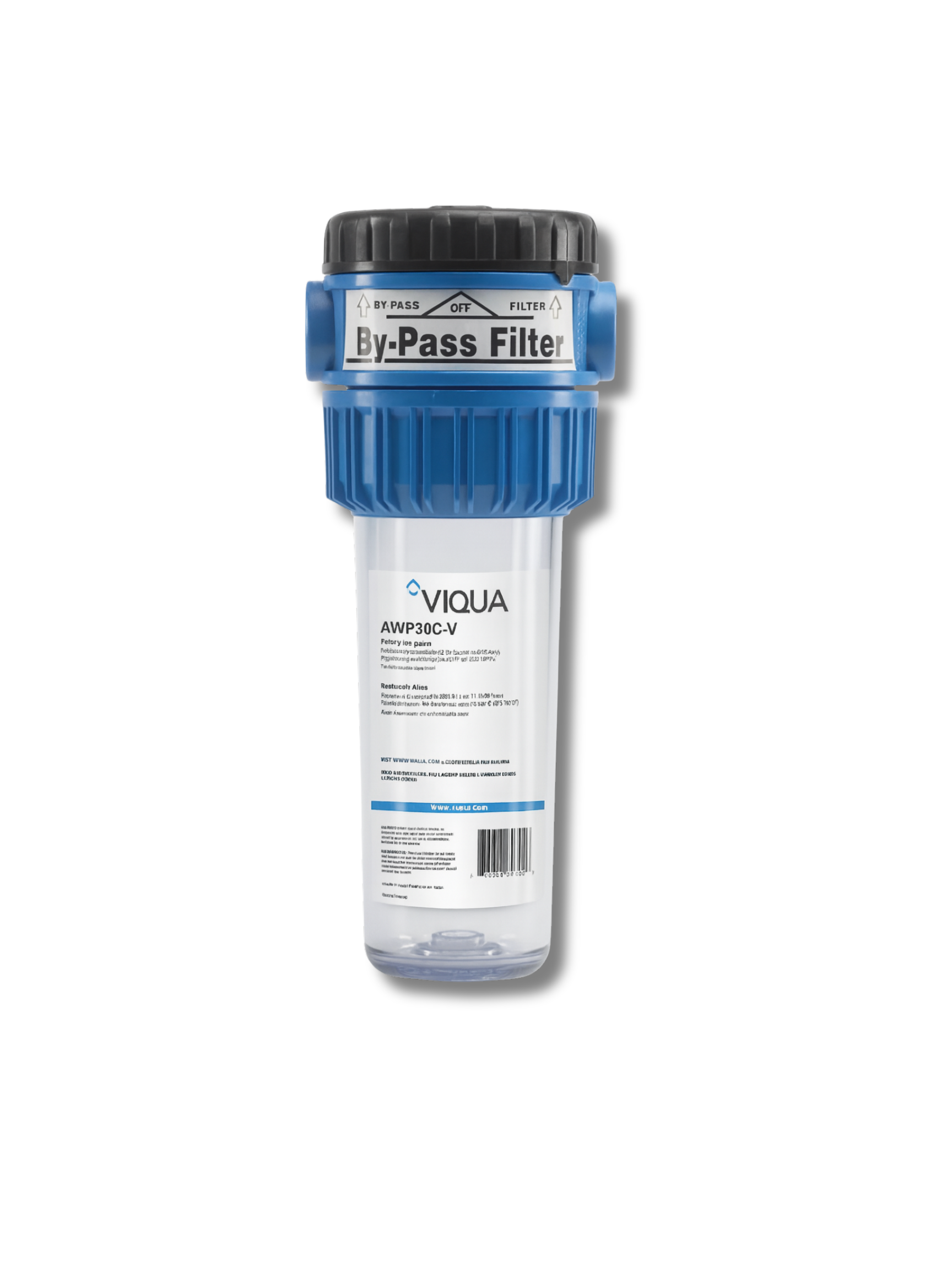 VIQUA AWP30C-V 10" Clear Filter Housing – Valve-in-Head Design – Water ...